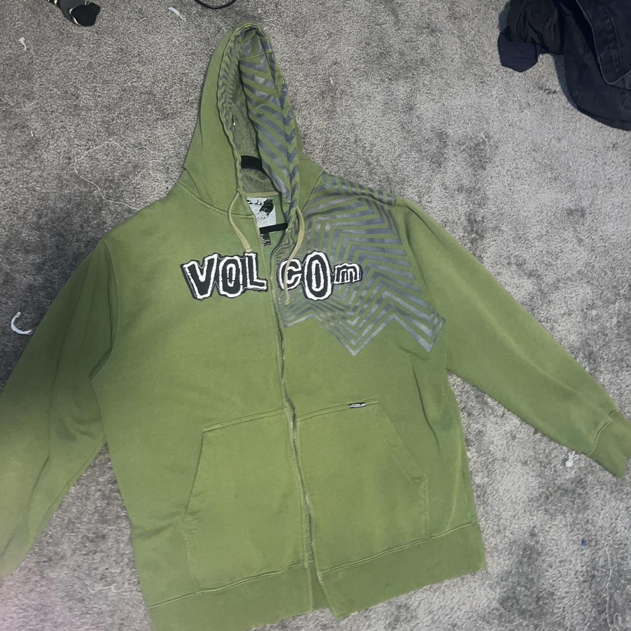 volcom zip up (missing zipper) - Depop