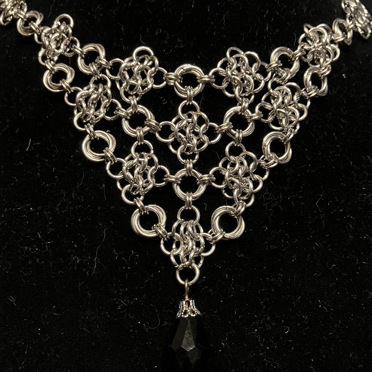 Diamond Eyes handmade chainmaille necklace 15.5... - Depop
