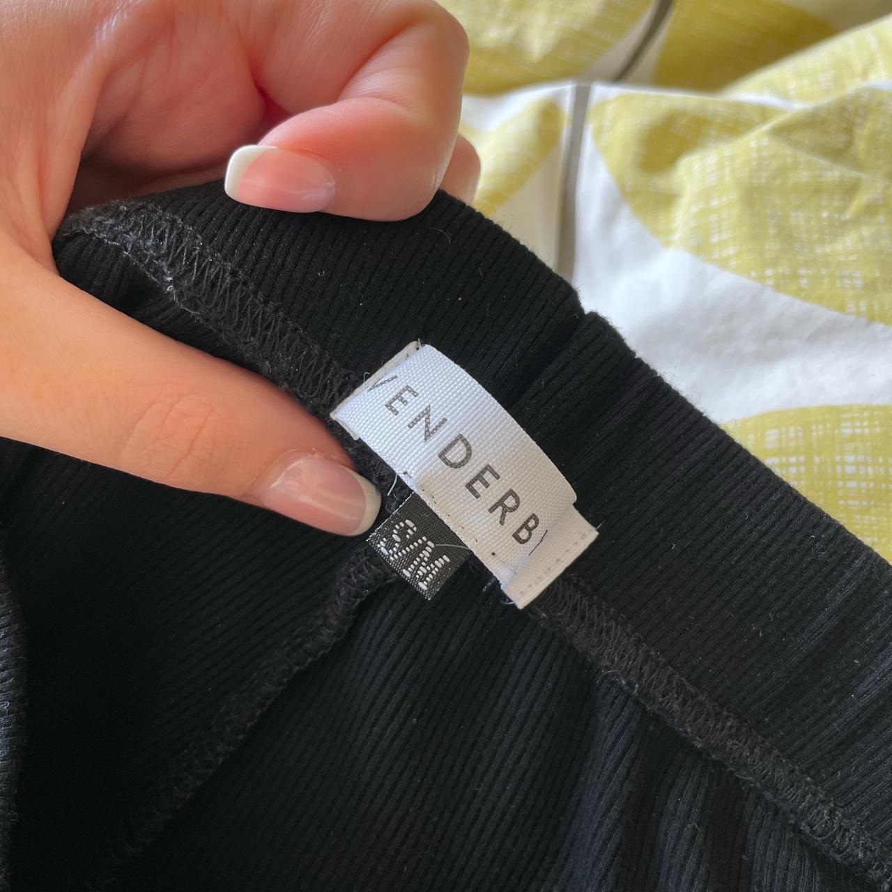 Venderbys black ribbed trousers Picture shows... - Depop