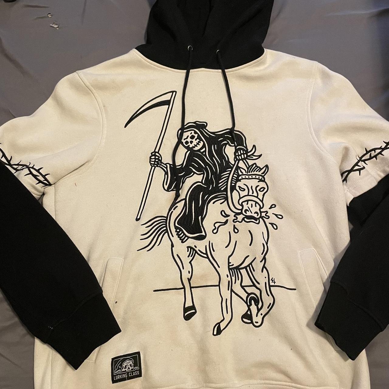 Zumiez Lurking Class grim reaper black and white... | Depop