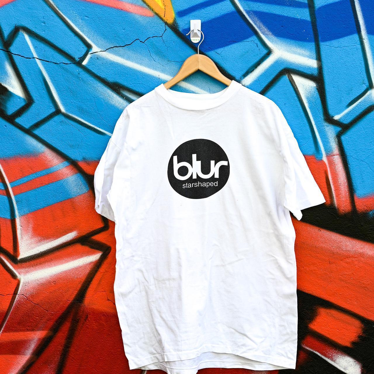Blur Starshaped vintage tee Oversized fit Size:... - Depop