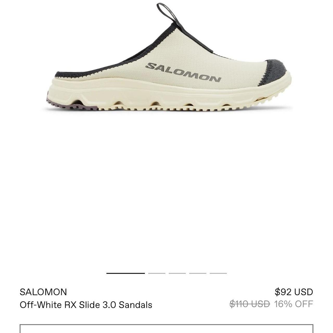 Salomon Women's Tan and Cream Slides | Depop