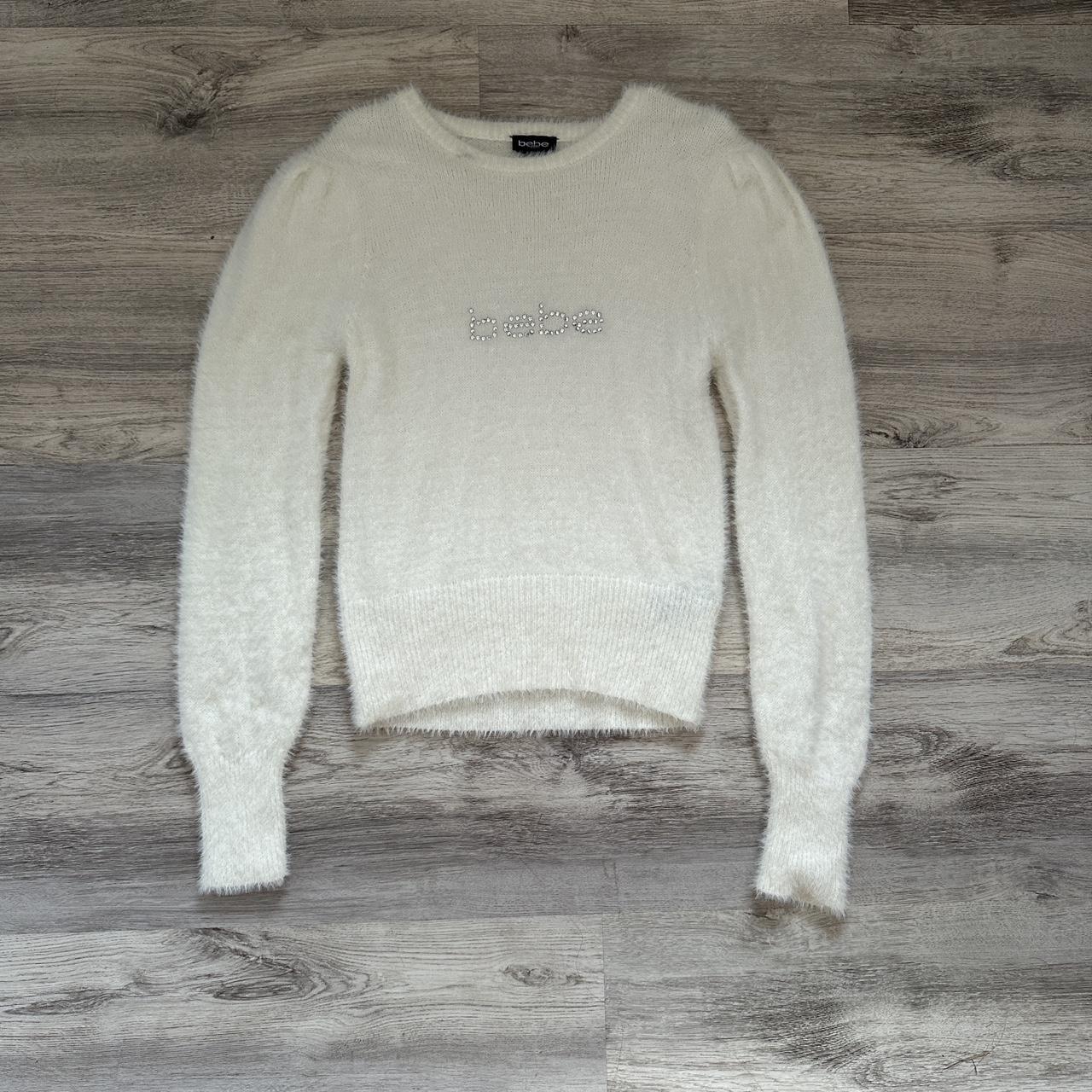 Bebe Sweater, SO SOFT !! would be so cute cropped... - Depop