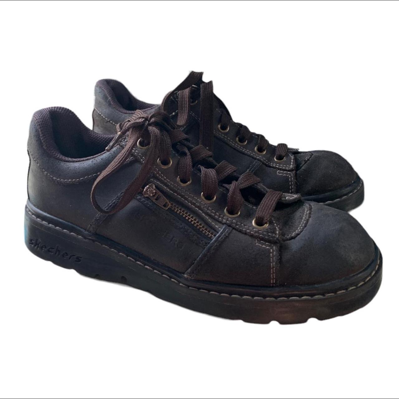 Vintage 90s Skechers chunky platform Oxford brown... - Depop