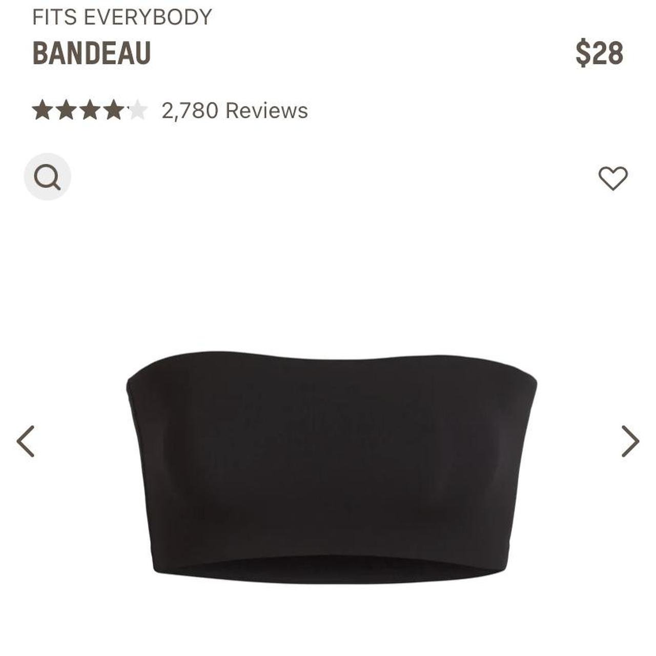 Skims black fits everybody bandeau top Medium, true... - Depop