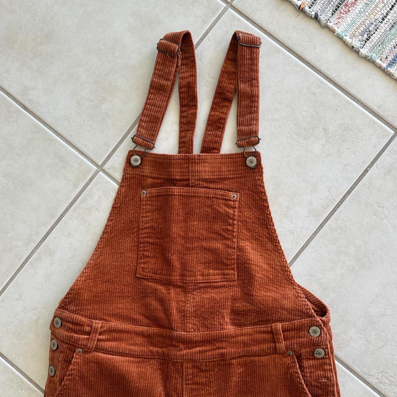 Rust corduroy overalls by Rhythm, size L, I’m a size... | Depop