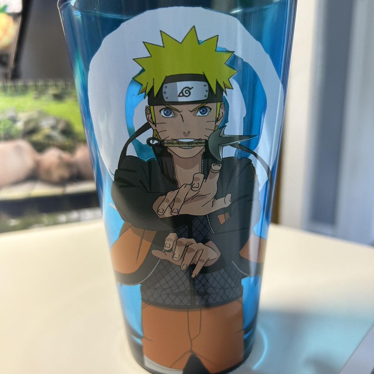 Naruto drinking glass, Blue Boruto drinking glass... - Depop
