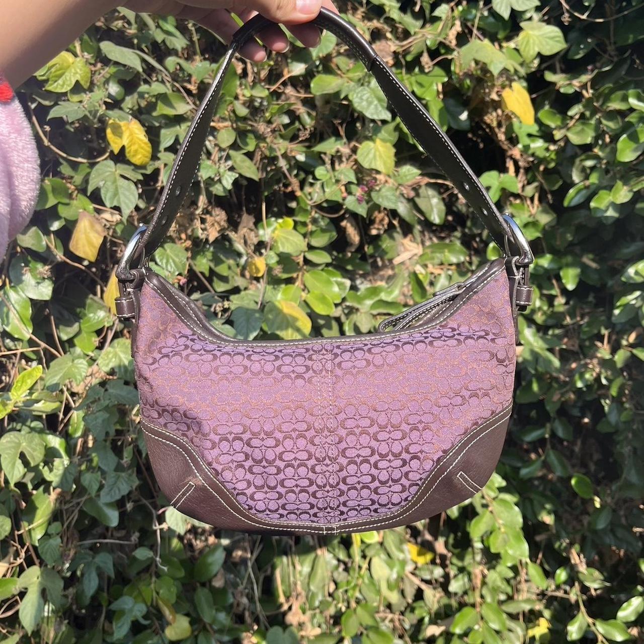 Small Soho Purple and Brown Vintage Coach Bag... - Depop