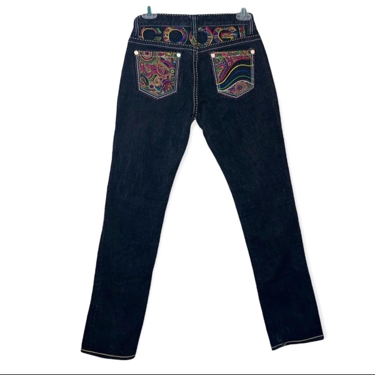 Women’s Coogi colorful embroidered straight leg... - Depop