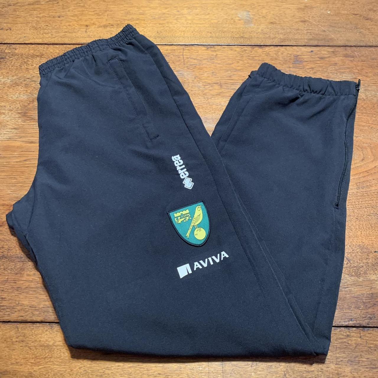 Y2K Errea Soccer Training Pants Norwich City F.C.... - Depop