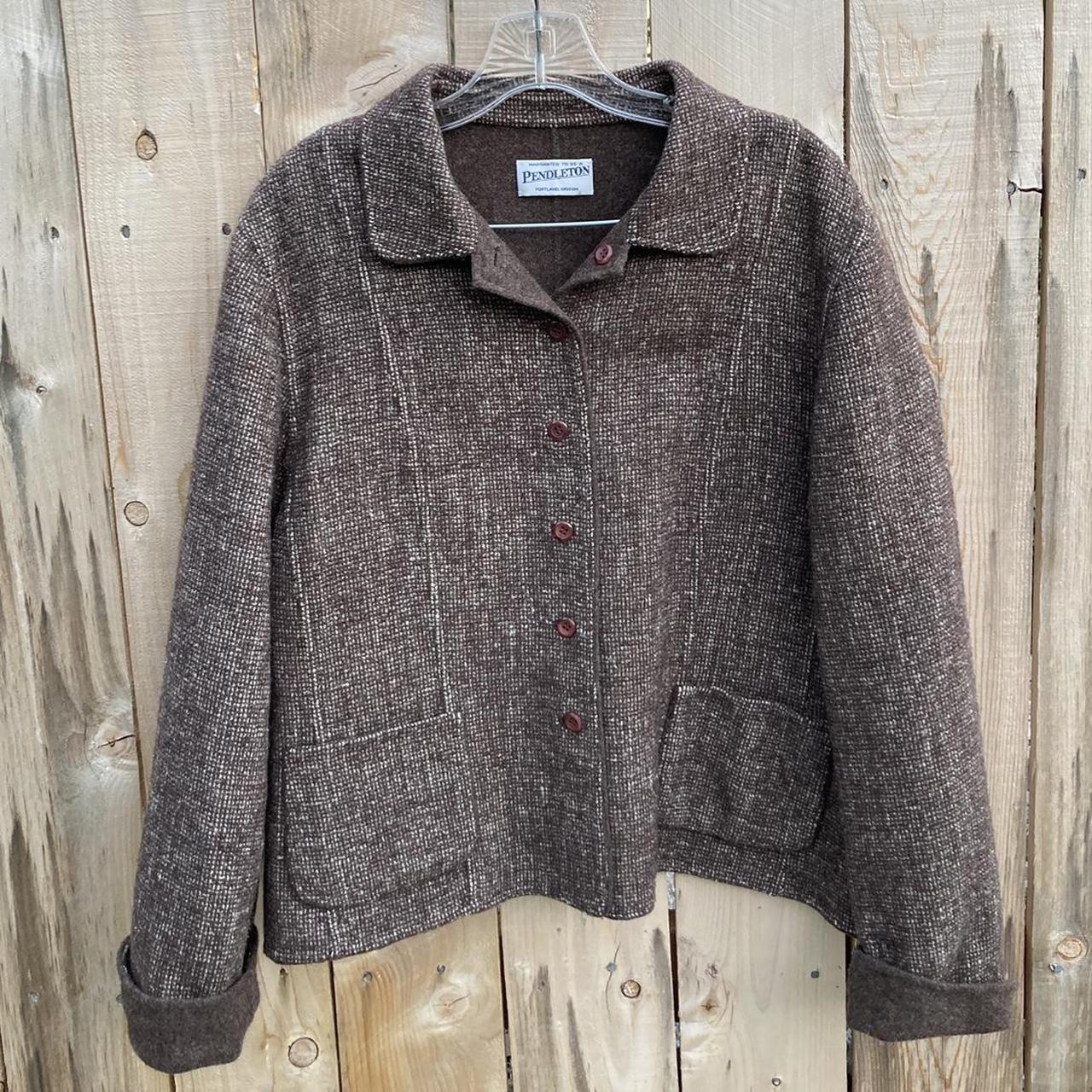 Pendleton Short Wool tweed Coat Perfect lightweight... - Depop