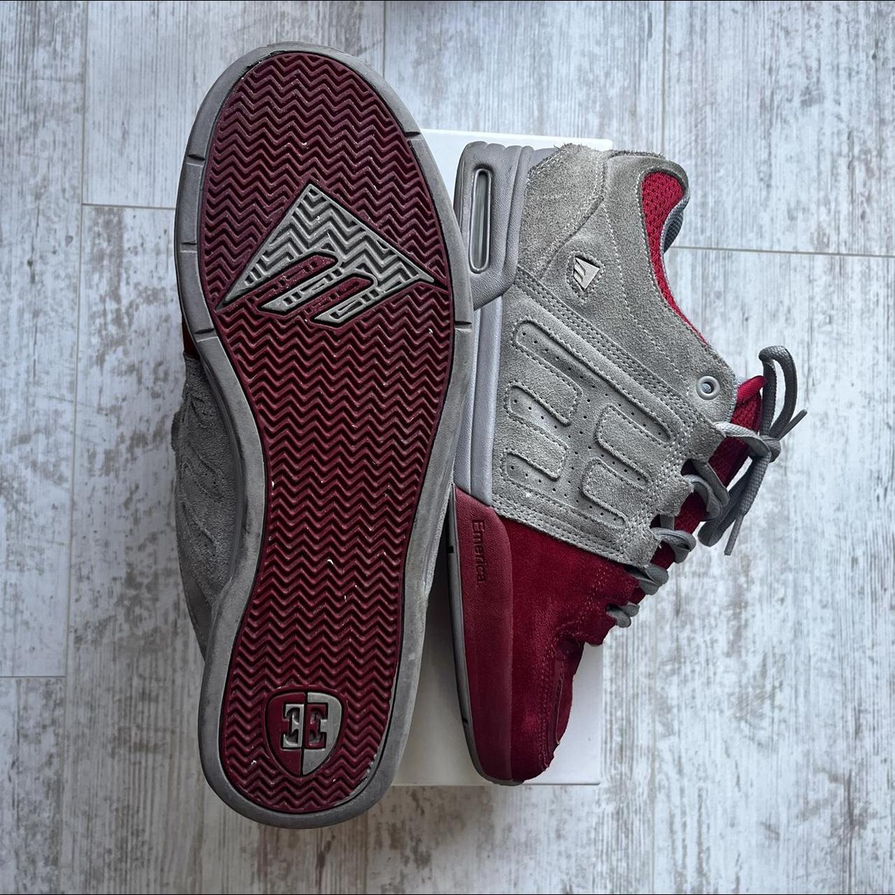 Erik Ellington Emerica pro shoe grey/red Uk 10!!... - Depop