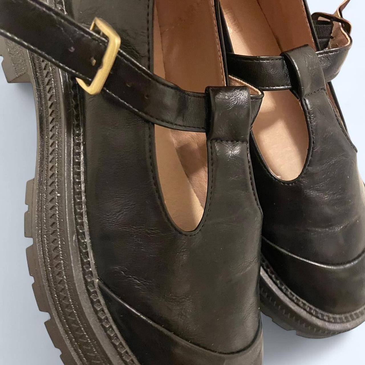 Black Mary Jane shoes with adjustable buckle straps... | Depop