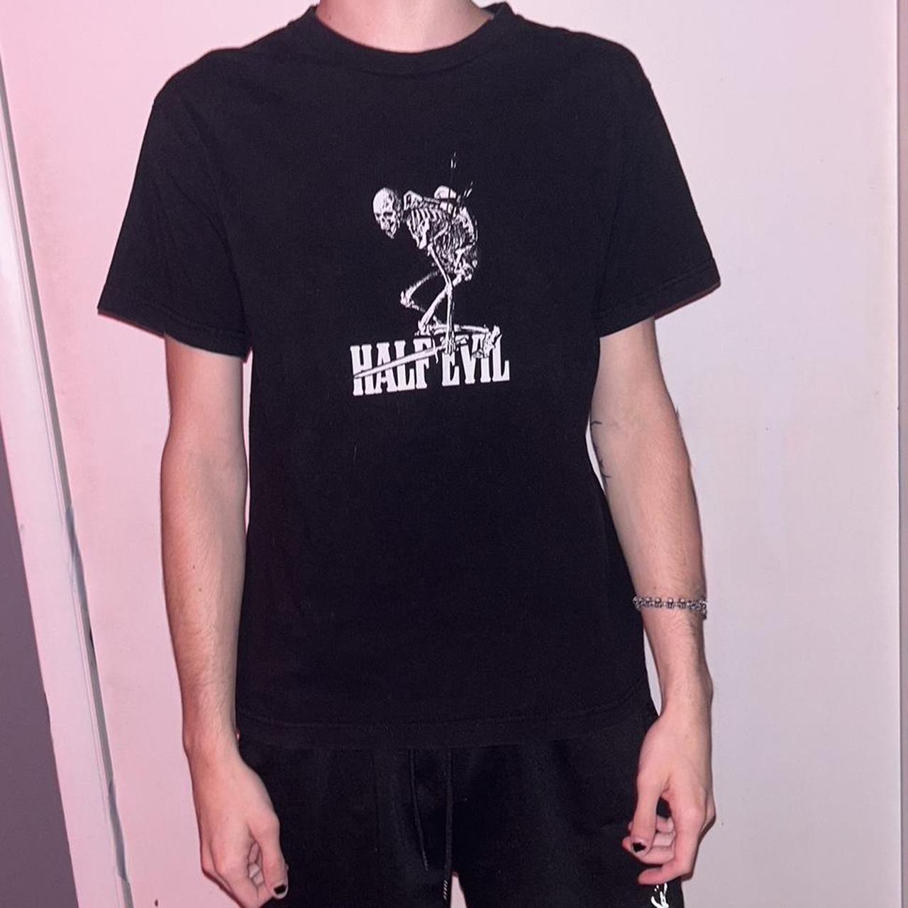 RARE HALF-EVIL TEE • Worn once • 100% Cotton •... - Depop