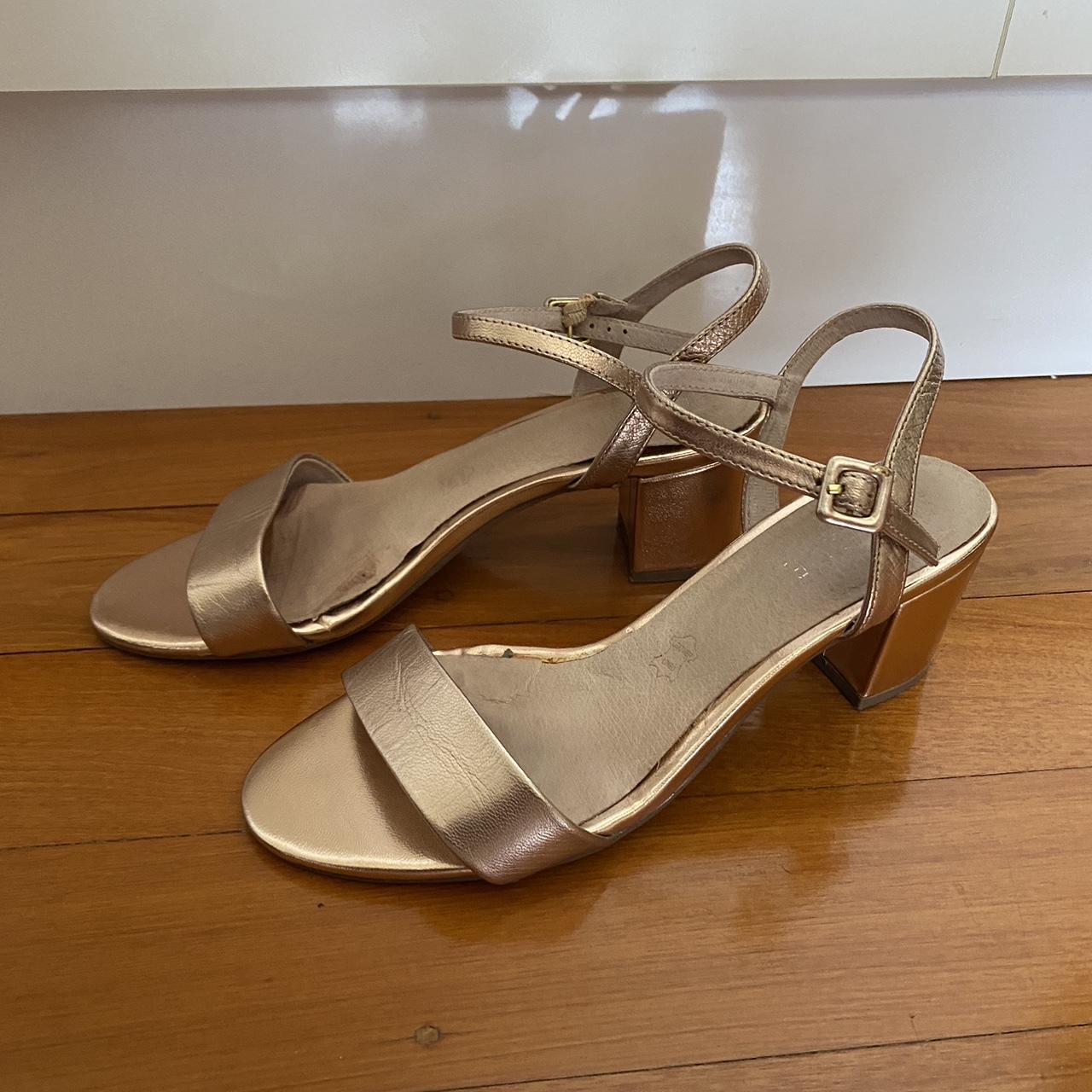 Basque rose gold low set heels size 9 #basque... - Depop