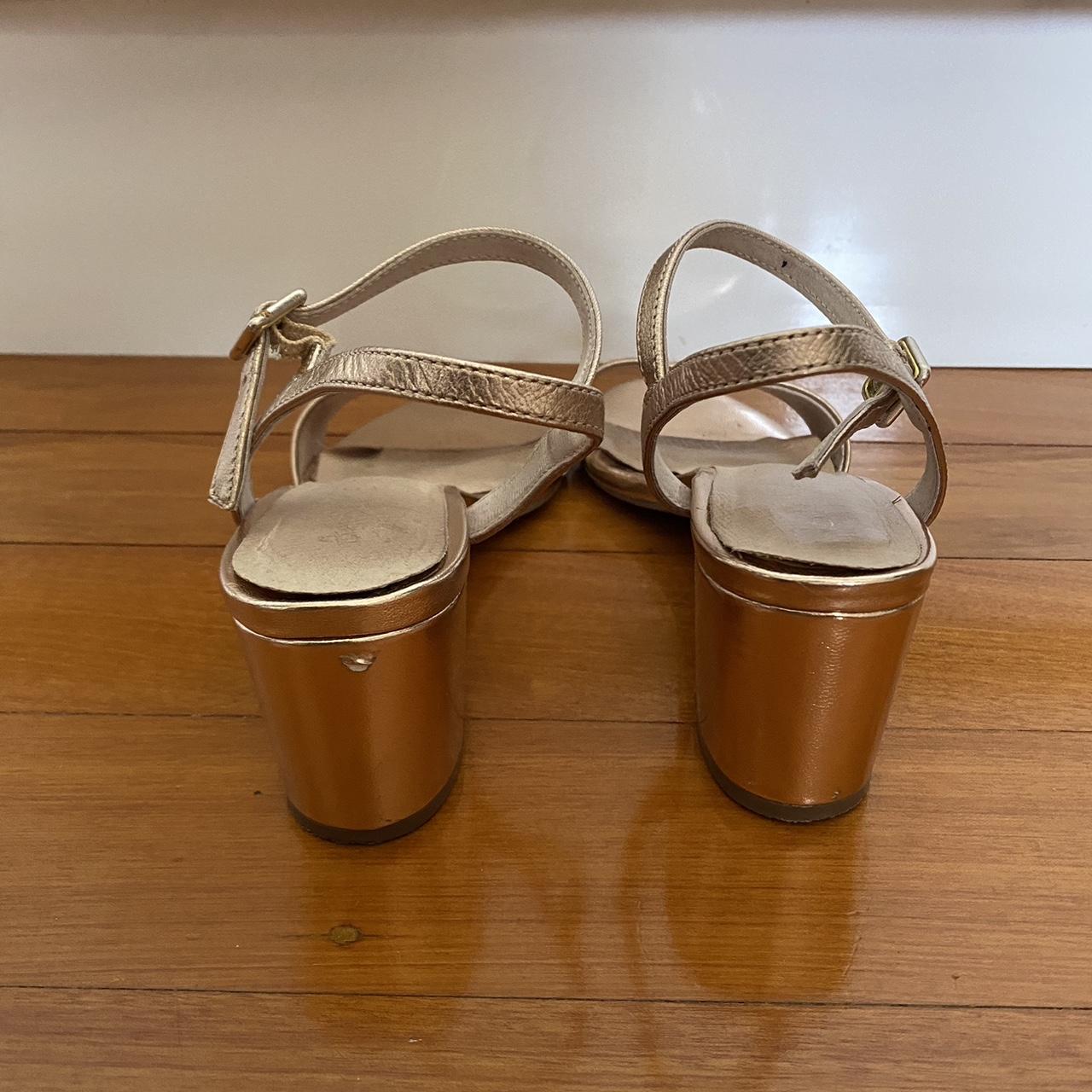 Basque rose gold low set heels size 9 #basque... - Depop