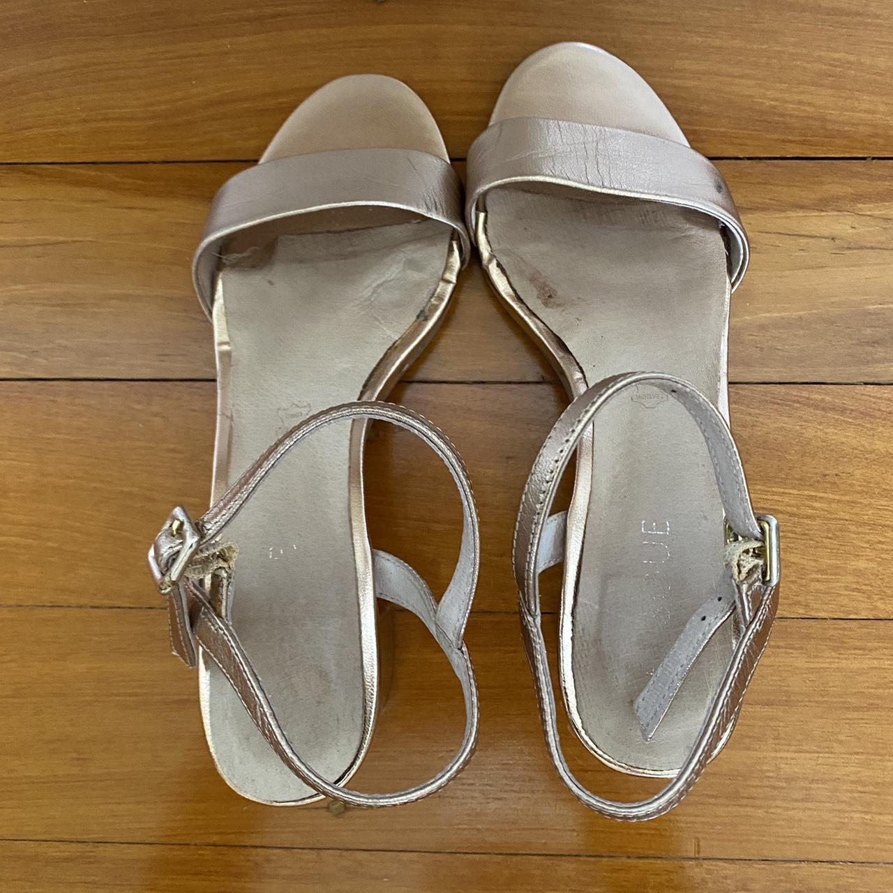Basque rose gold low set heels size 9 #basque... - Depop