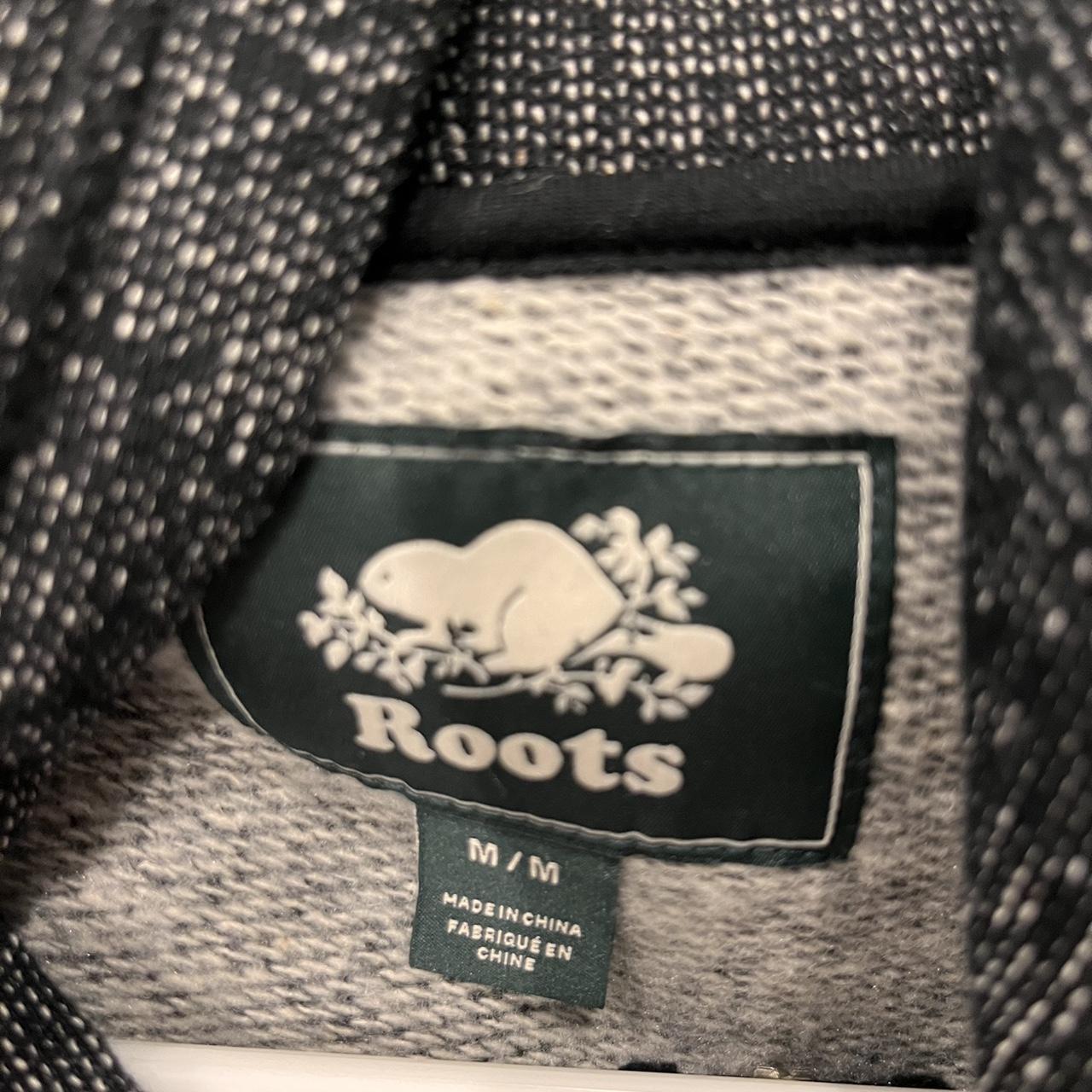 Roots Men's Black and Grey Jacket | Depop