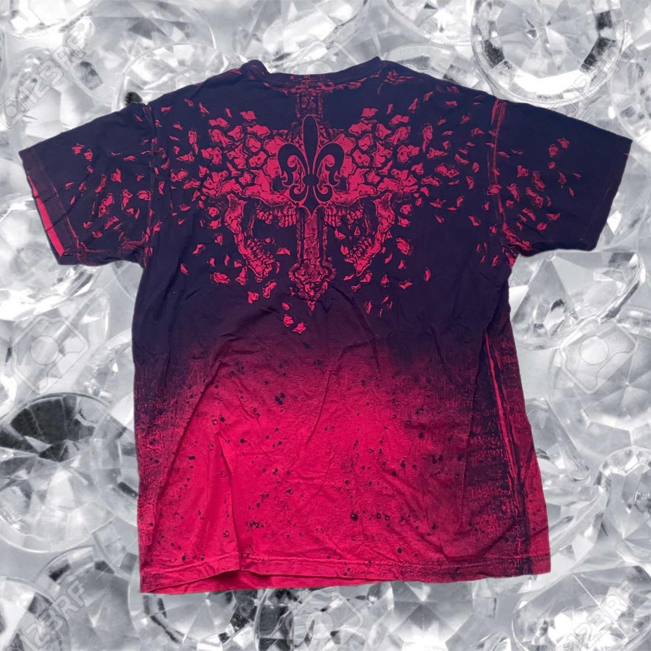 🎱 Y2K XTREME COUTURE RED SKULL CROSS T SHIRT... - Depop