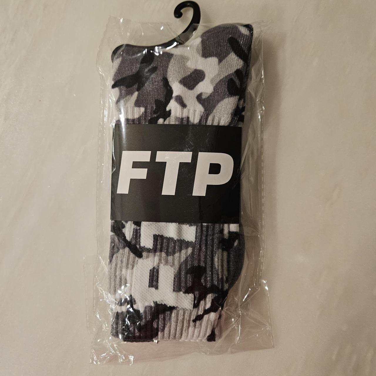 ftp snow camo logo socks snow camo os #ftp... - Depop