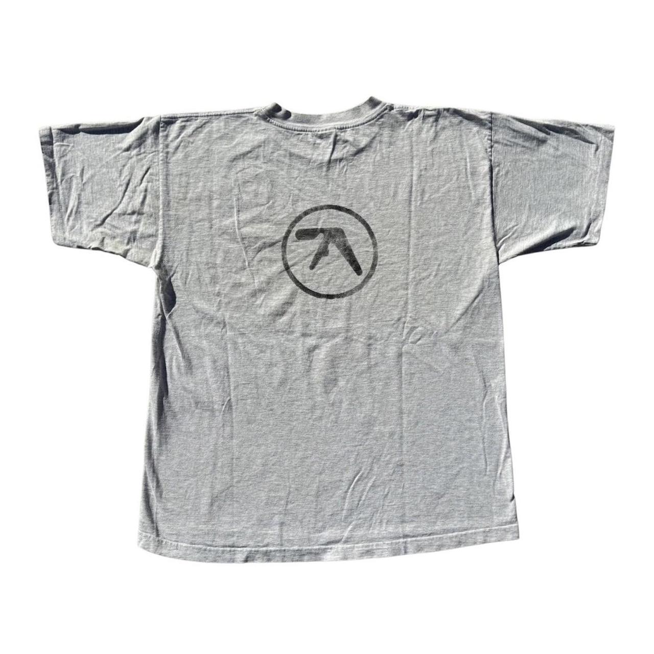 Aphex Twin Logo Thrashed Shirt Size XL Chest 23 in... - Depop