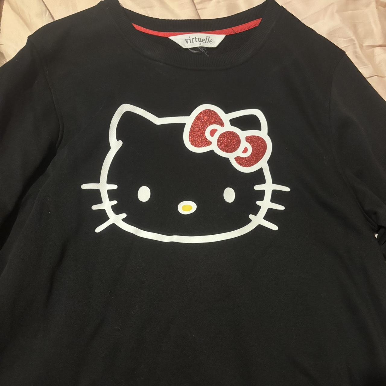 Hello Kitty black and red long sleeve jumper Hello... - Depop