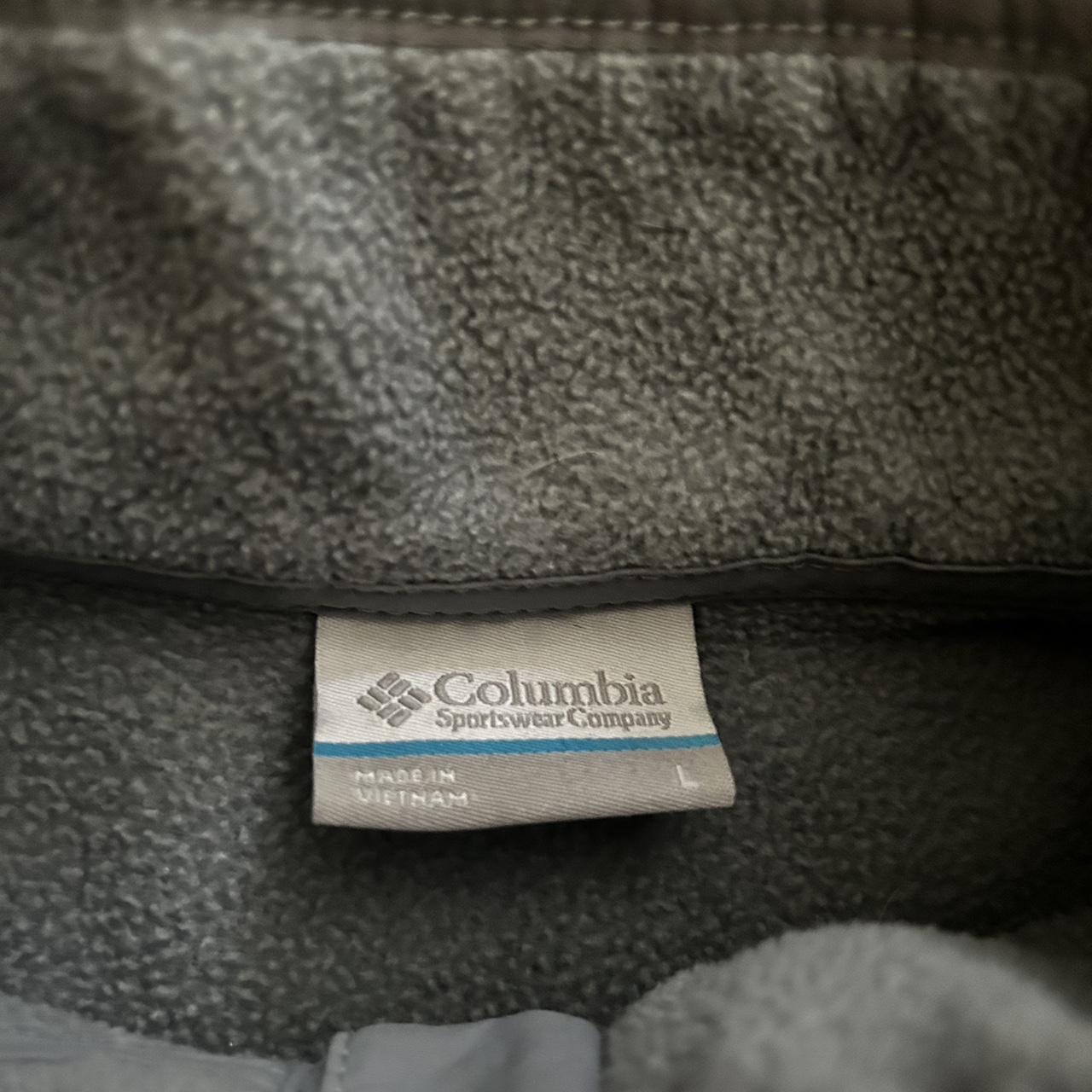 Grey Columbia Button up Jacket Fleece Size L tag but... - Depop