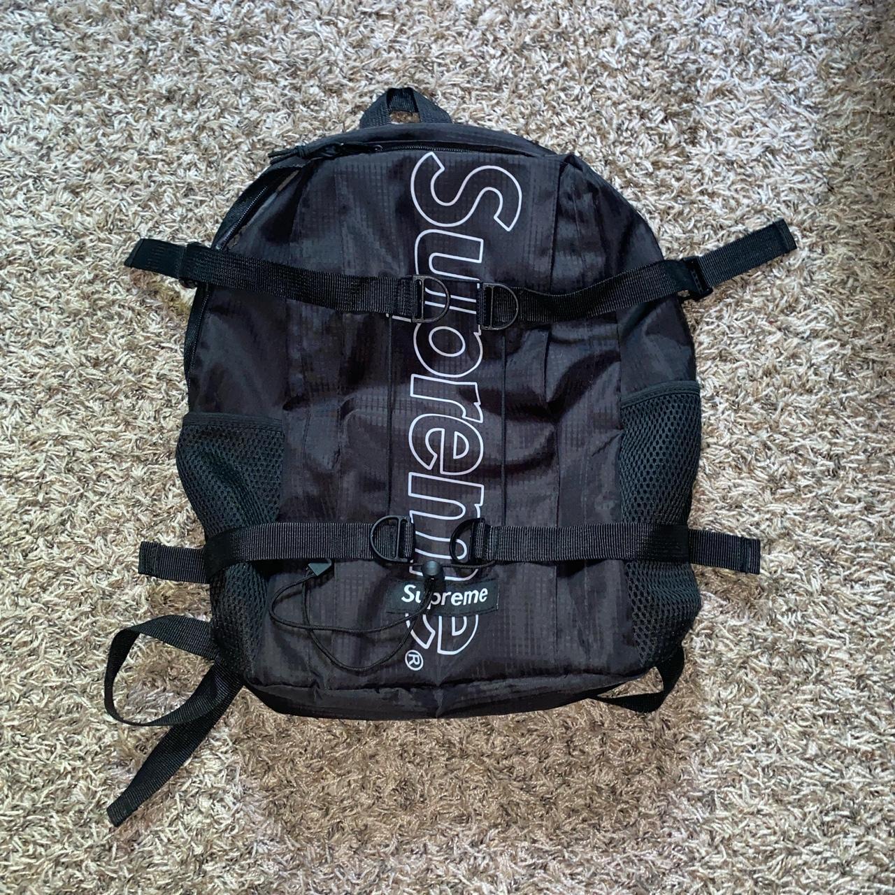 Supreme Backpack Black 🎒 No flaws Plenty of room... - Depop