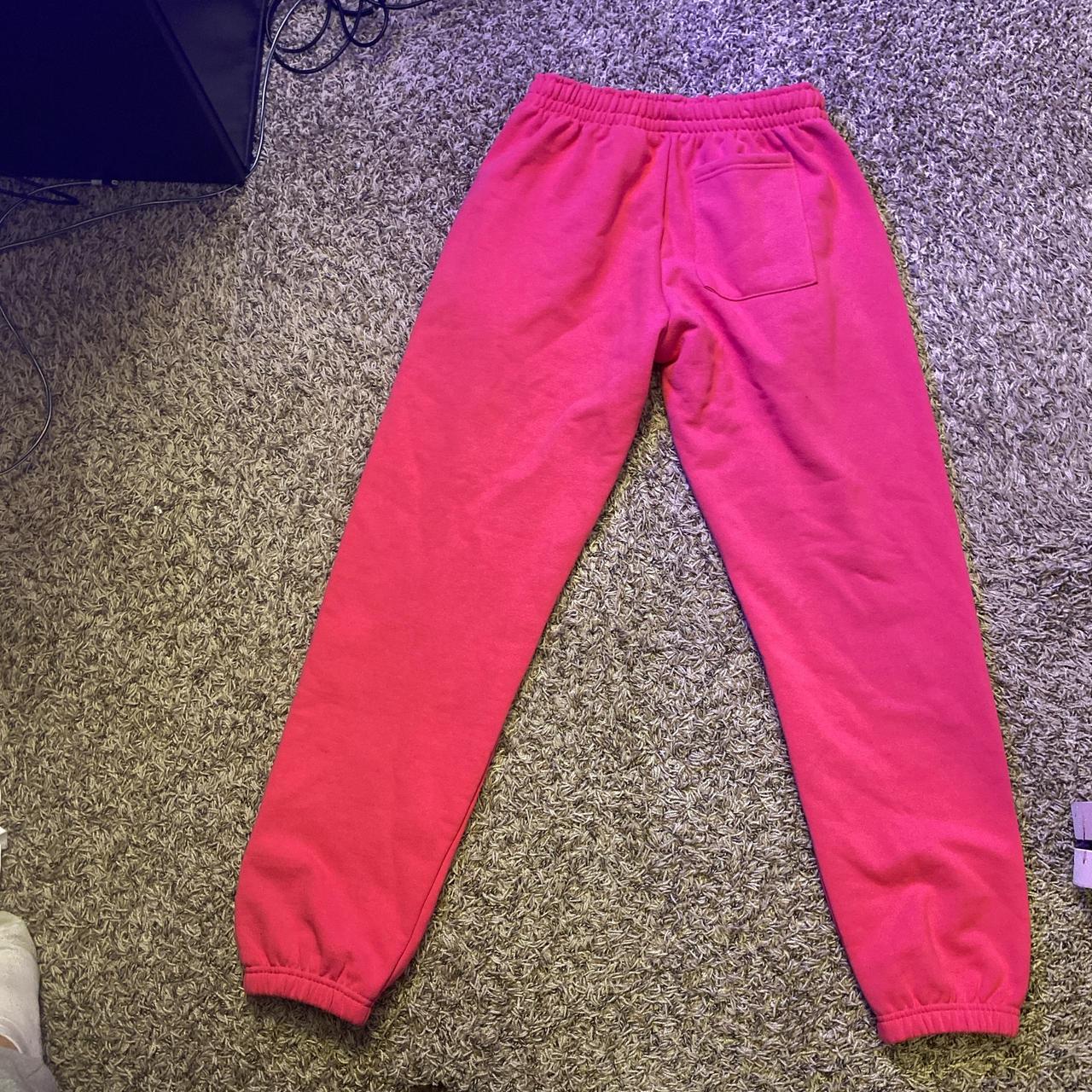 Sp5der Pink Sweatpants Spider World Wide Young... - Depop