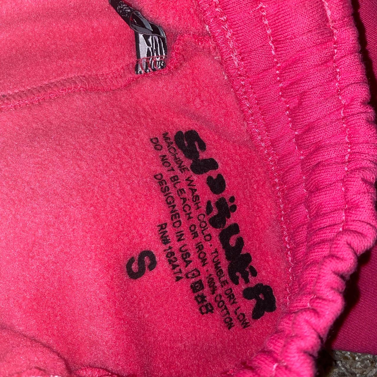 Sp5der Pink Sweatpants Spider World Wide Young... - Depop
