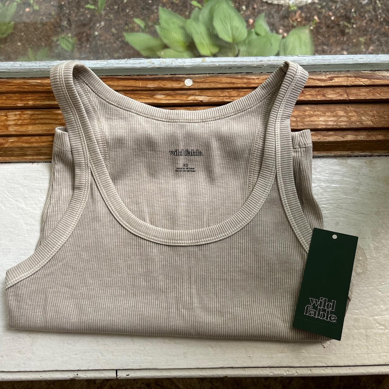 Wild fable tank top bundle! Light blue v neck... | Depop
