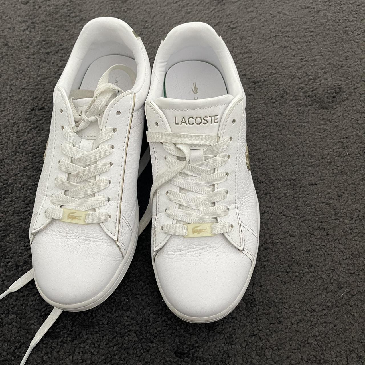 Lacoste white sneakers - size UK 4, euro 37 - Depop