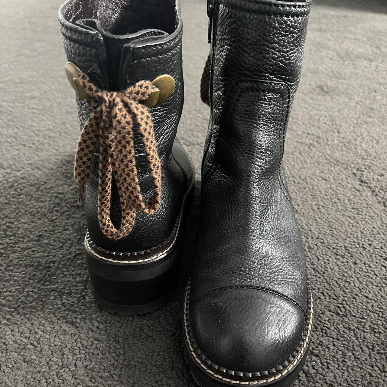 See by Chloe leather boots - size euro 37 - worn once - Depop