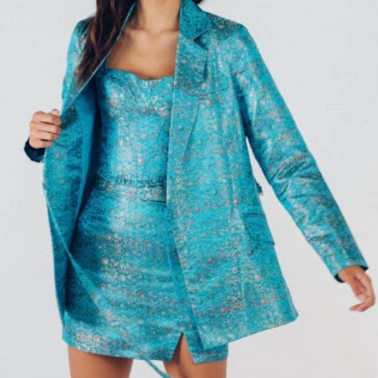 Lenni the Label Cerulean Jacket Size Large Worn... - Depop