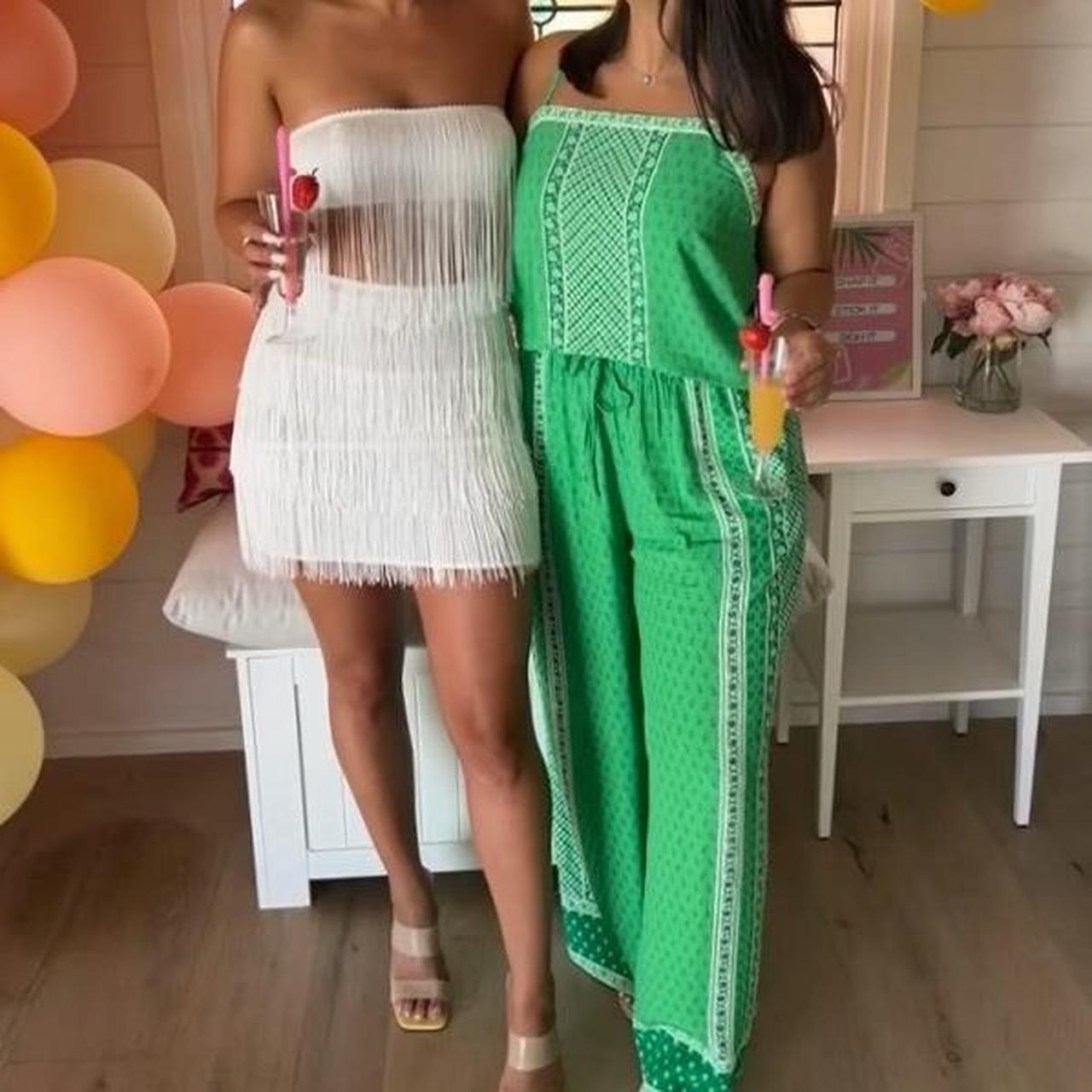 Green Sportsgirl Top And Pant Set Size 10 Worn Once Depop