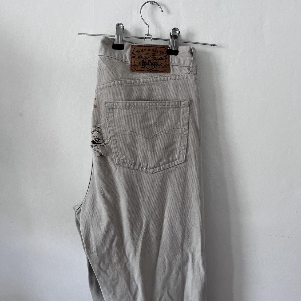 distressed Lee copper Jeans with authentic organic... - Depop