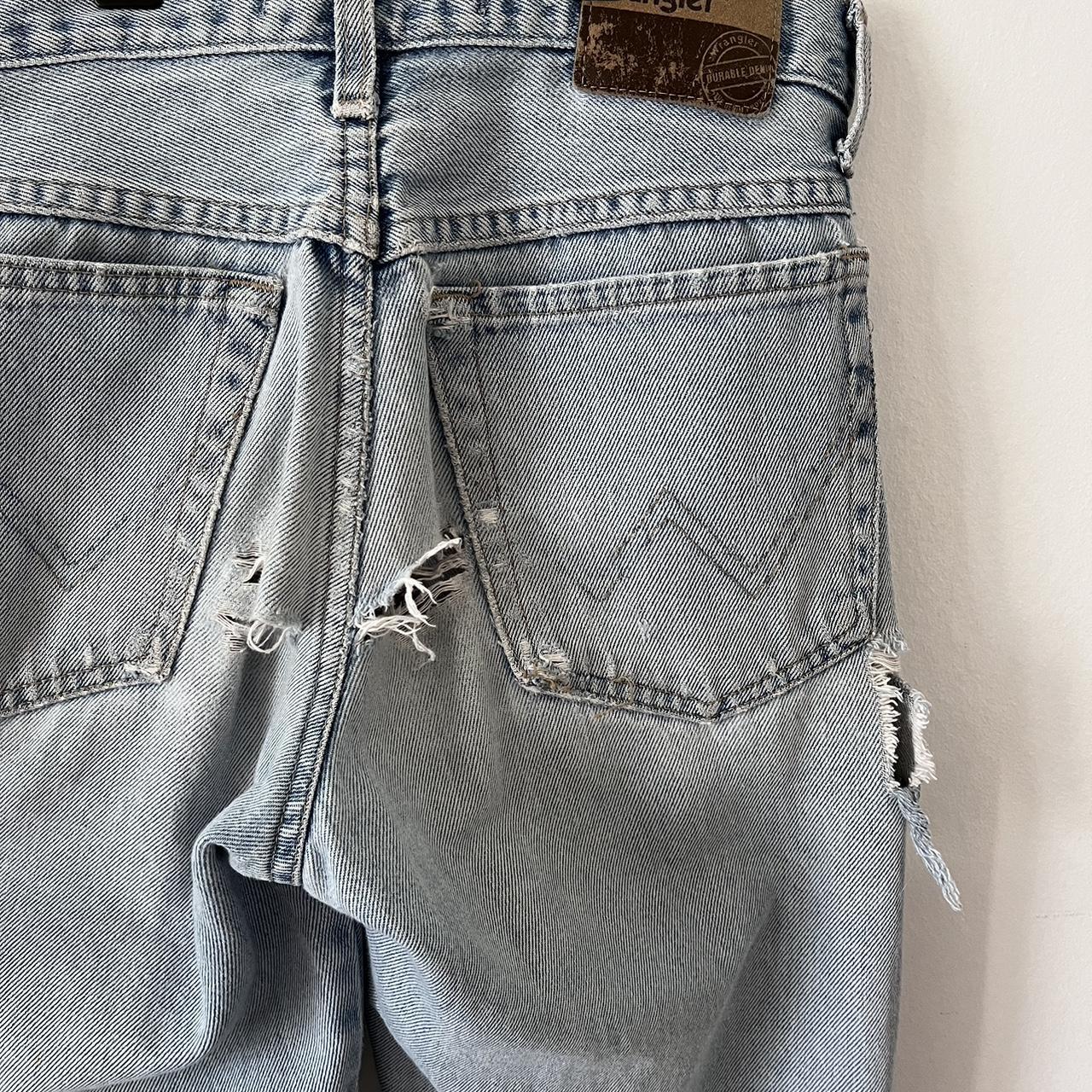 wrangler skate ripped denim jeans - Depop