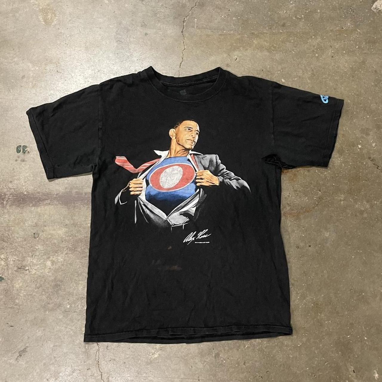 Vintage super Obama tee size S - Depop