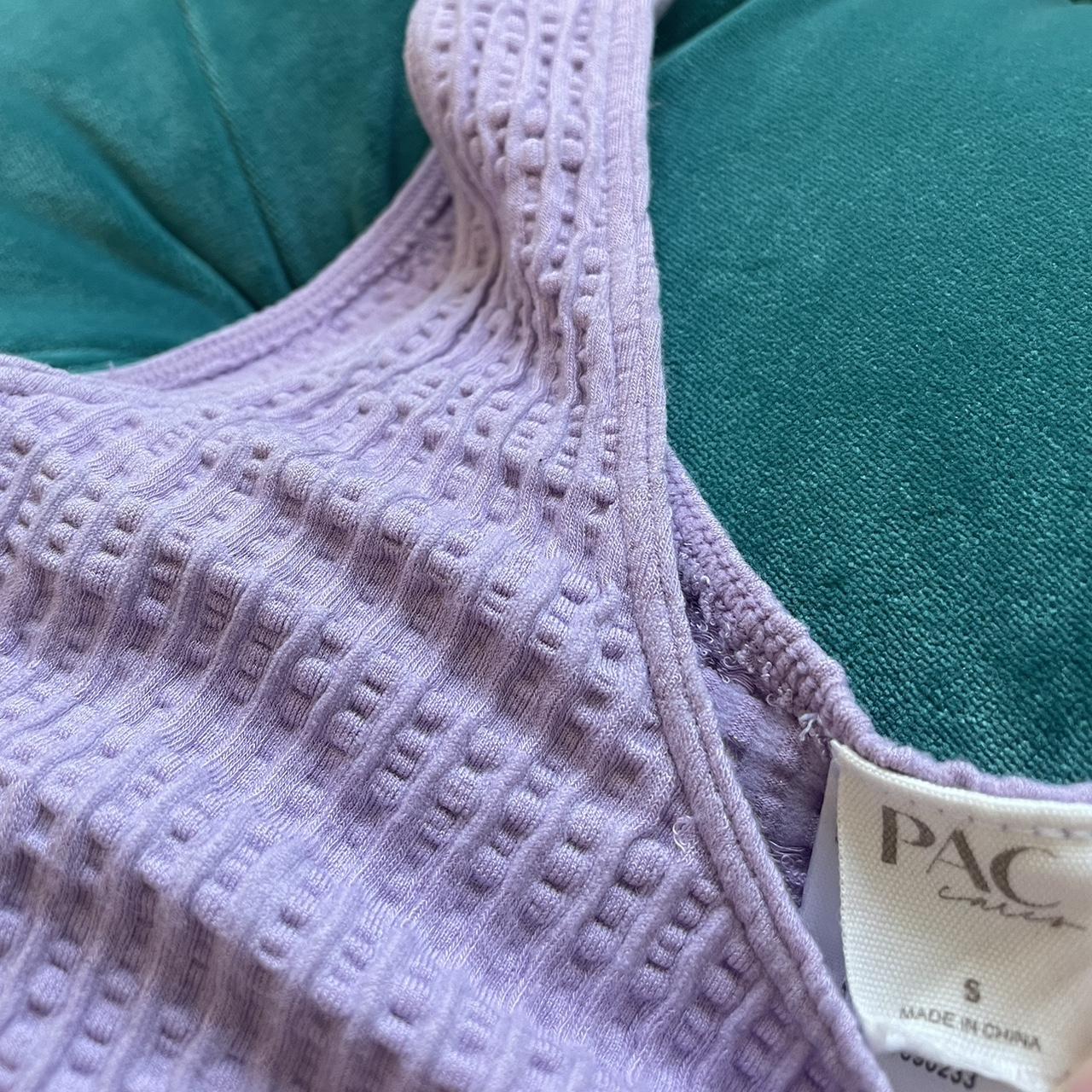 Purple ribbed soft cropped tank top from Pacsun... - Depop