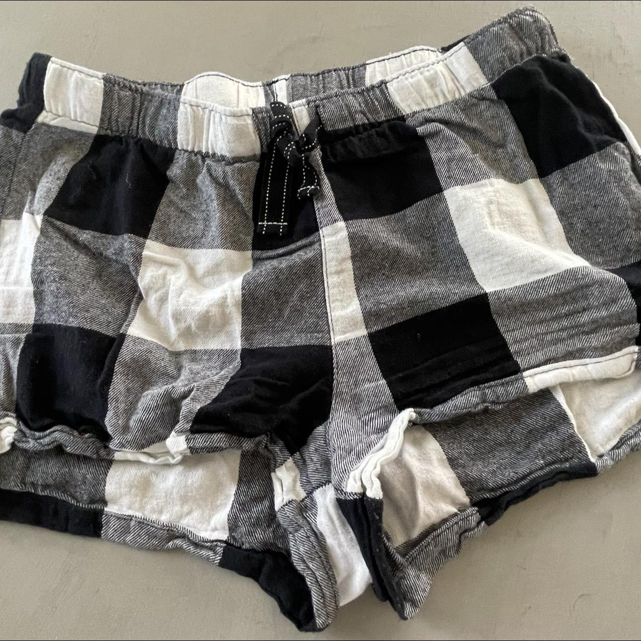 Black And White Plaid Boxers Depop