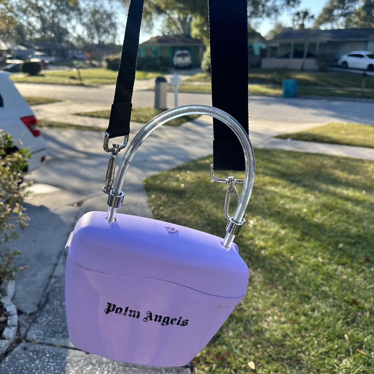 Palm angels purse NO RECEIPT anymore Small crack... - Depop