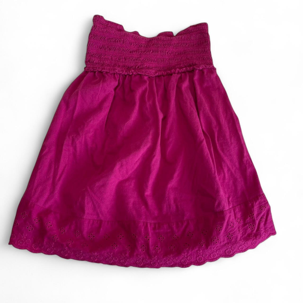 Magenta y2k vintage babydoll top with eyelet detail/... | Depop