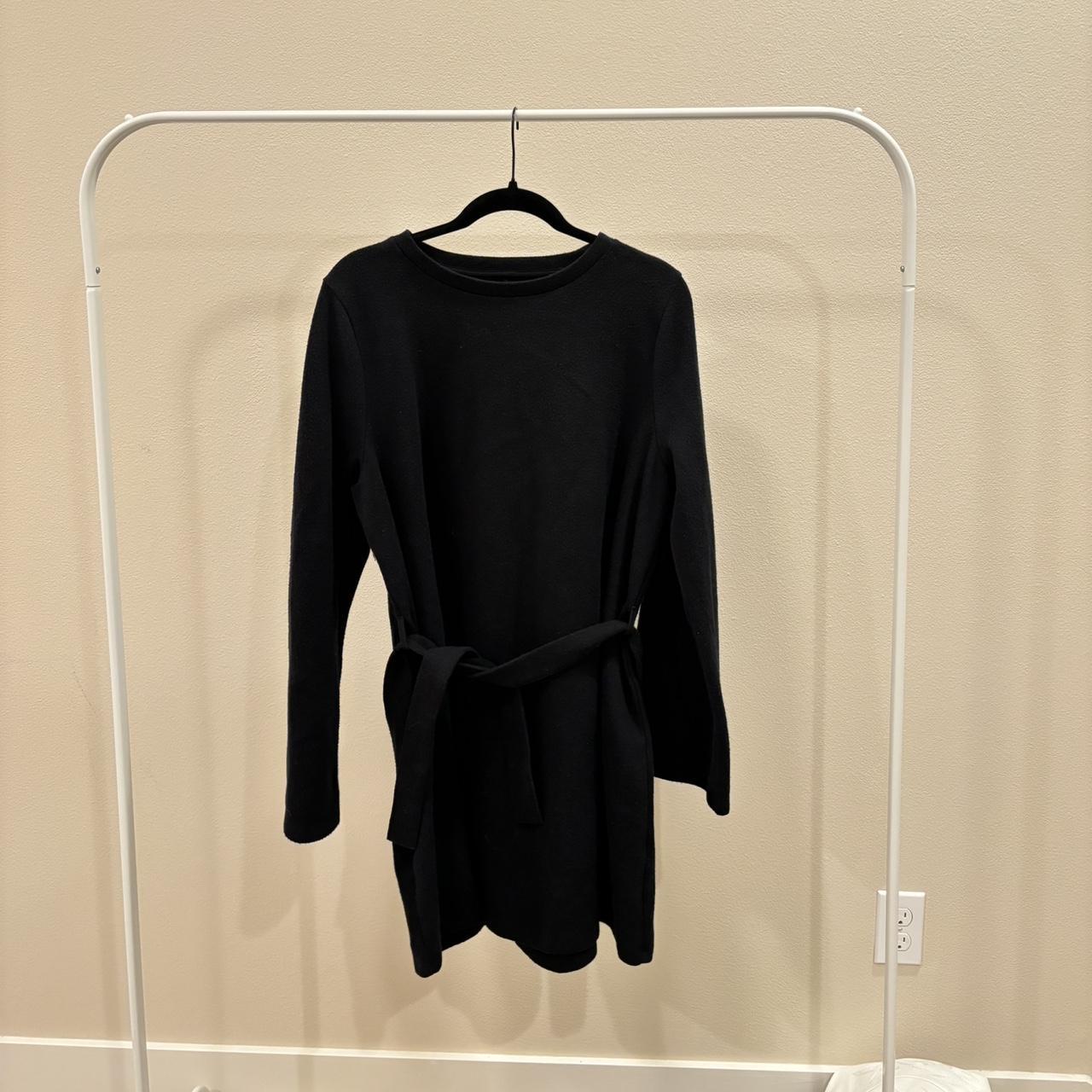 asos black rope tie dress - Depop