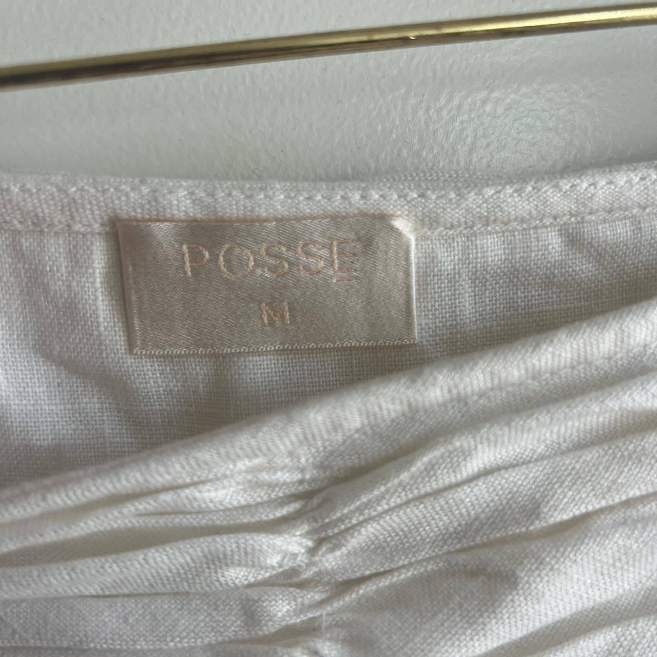 Posse White Skirt 100% Linen Size AU M Worn once as... - Depop