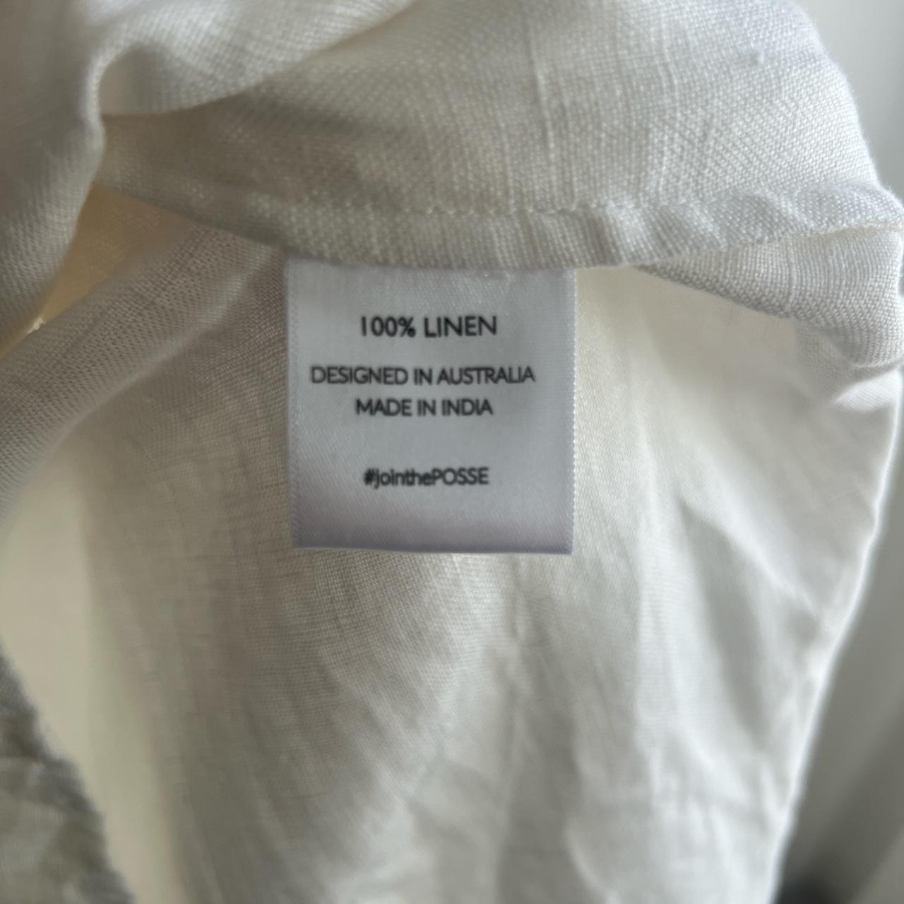 Posse White Skirt 100% Linen Size AU M Worn once as... - Depop