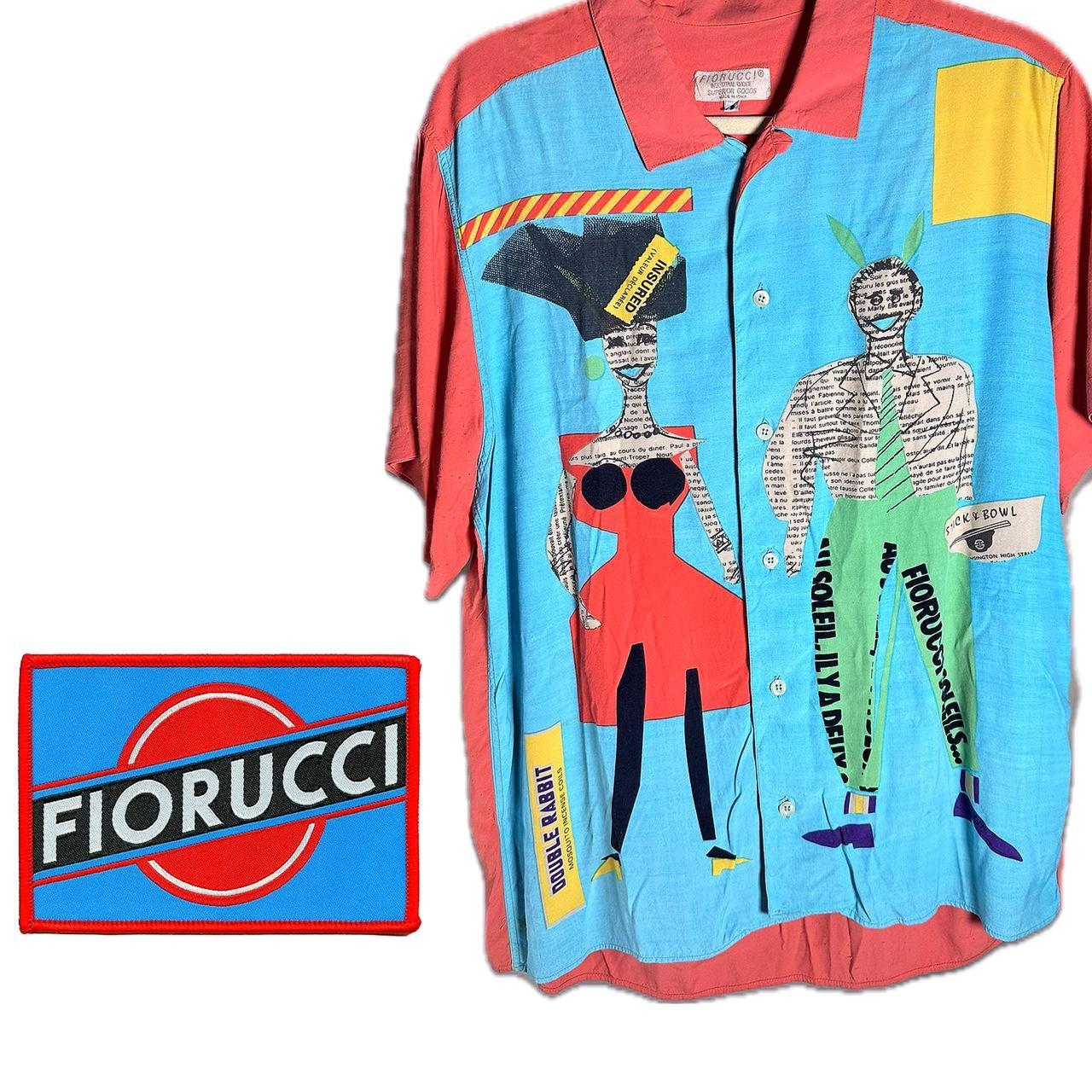 Archival Fiorucci 80s Pop Art Collage Short Sleeve... | Depop