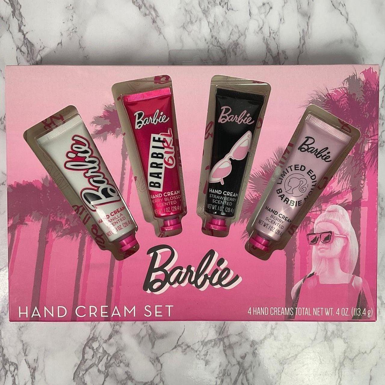 Barbie Hand Cream Set 4 Tubes Pink Box New Brand... - Depop