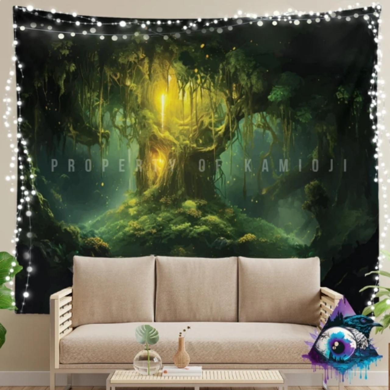 Willow Tree Tapestry, Wall Hanging Decor, Fantasy... - Depop