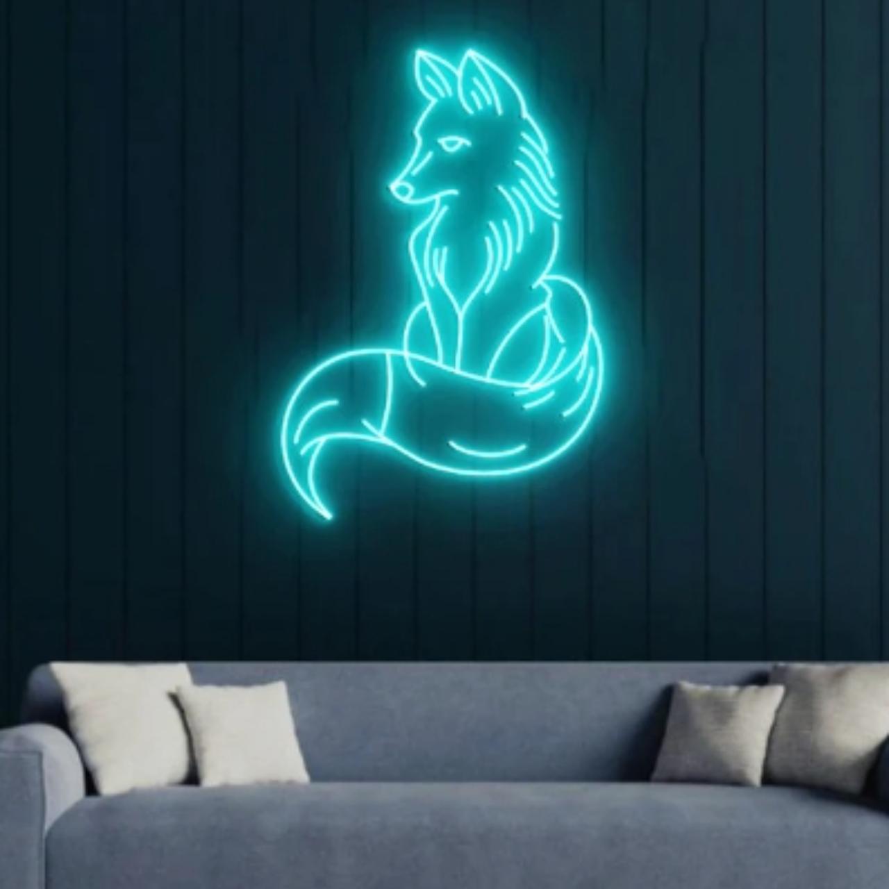 Fox Neon Light, Fox led Sign, Fox Room Decor,... - Depop