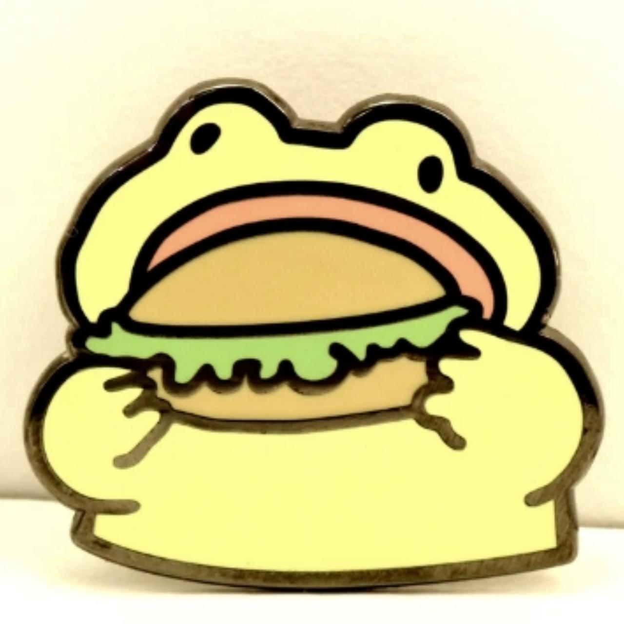 Frog burger - Hard Enamel - Gold Metal - Fast Food -... - Depop